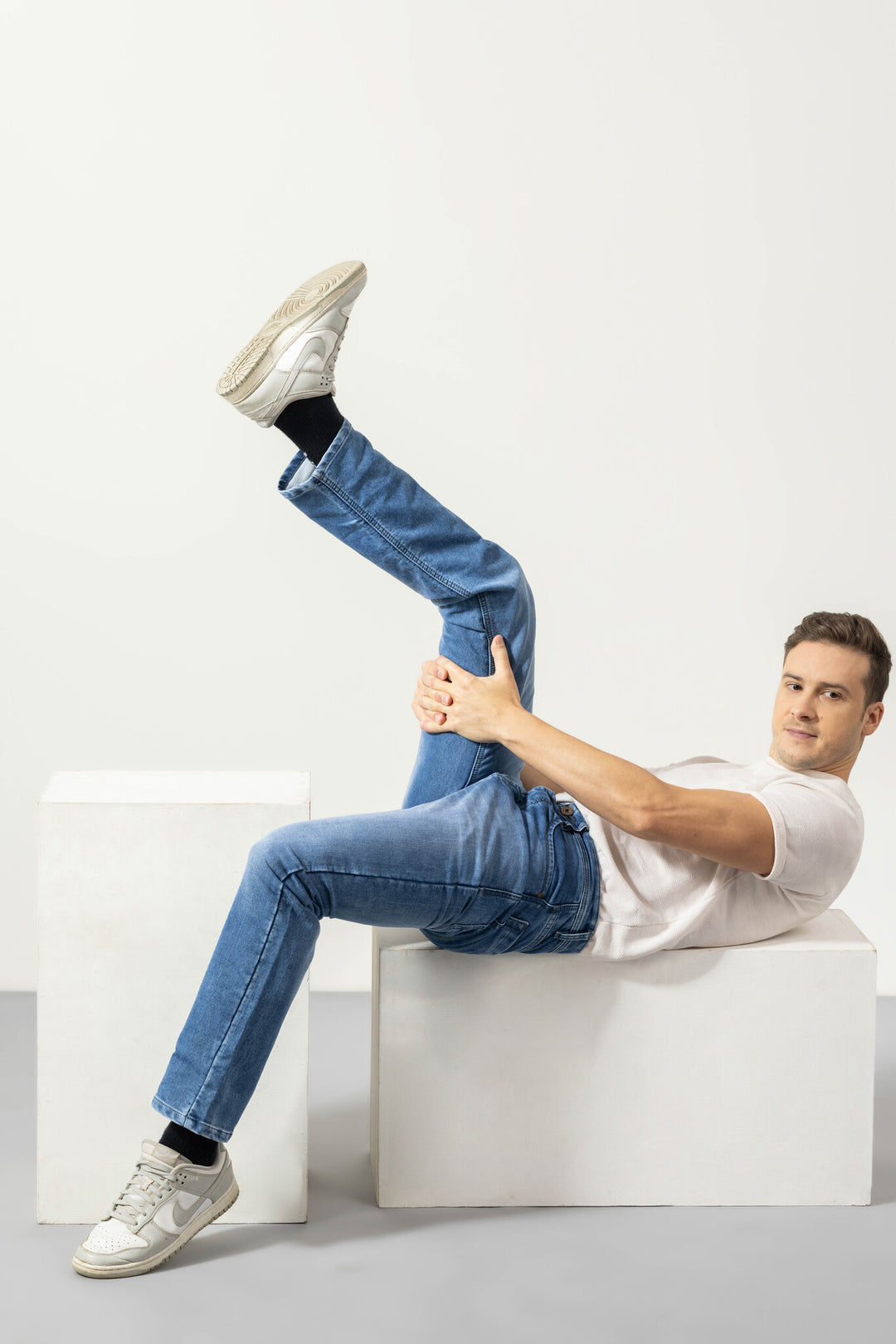 Blue Men Silm Fit Cotton Jeans – Gritstones