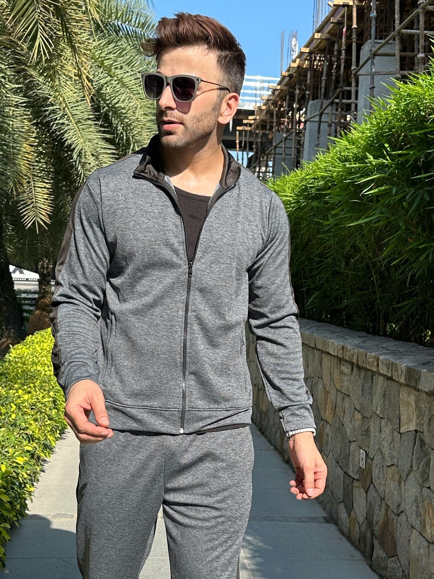 Gritstones Tinted Dark Grey Tracksuit Co-Ord